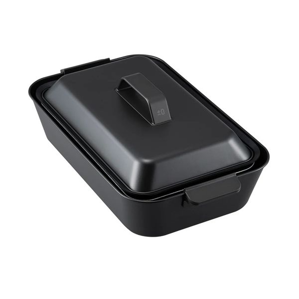 正負零 ±0 - Plus Minus Zero 正負零 XKH-E010 多功能料理鍋 [ 黑色 ] 適合4-6個人份 鬆餅、火鍋、炒麵、煎牛排皆可輕鬆料理｜EG Mall