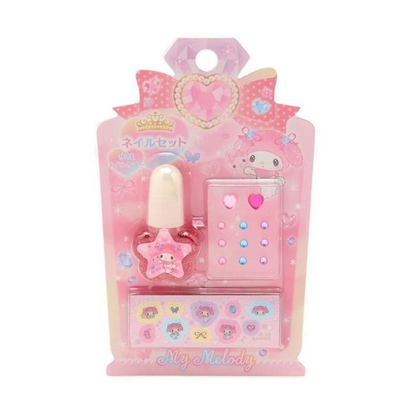 SANRIO-My Melody 日版 水性 指甲油 裝飾貼 套裝 2025年 兒童化妝打扮系列 美樂蒂【平行進口】｜D2 Cartoon Store