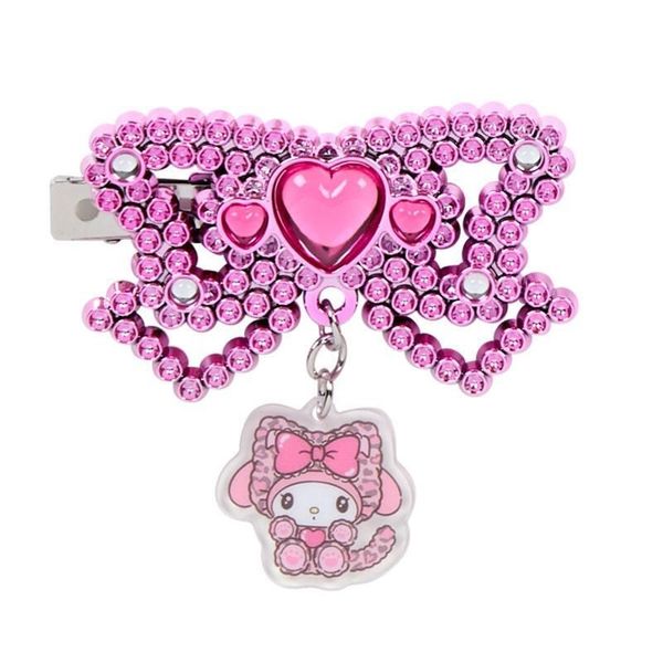 SANRIO-MY MELODY 日版 蝴蝶結 髮夾 髮飾 劉海夾 頭飾 夾子 2025年 辣妹貓豹紋裝扮系列 美樂蒂 【平行進口】｜D2 ...