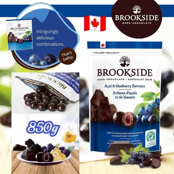 Brookside 藍莓黑朱古力 巨量裝 850g, 平行進口 (Exp：2026 年 3月)｜Save Mall